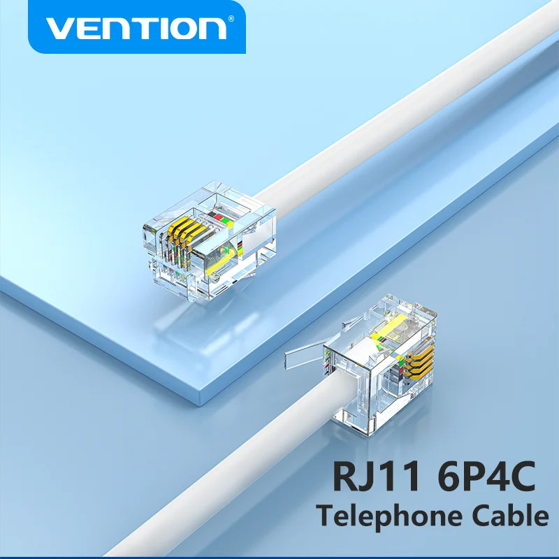 Vention RJ11 Telephone Cable RJ11 Male to Male 6P4C Phone Line Cord for ...