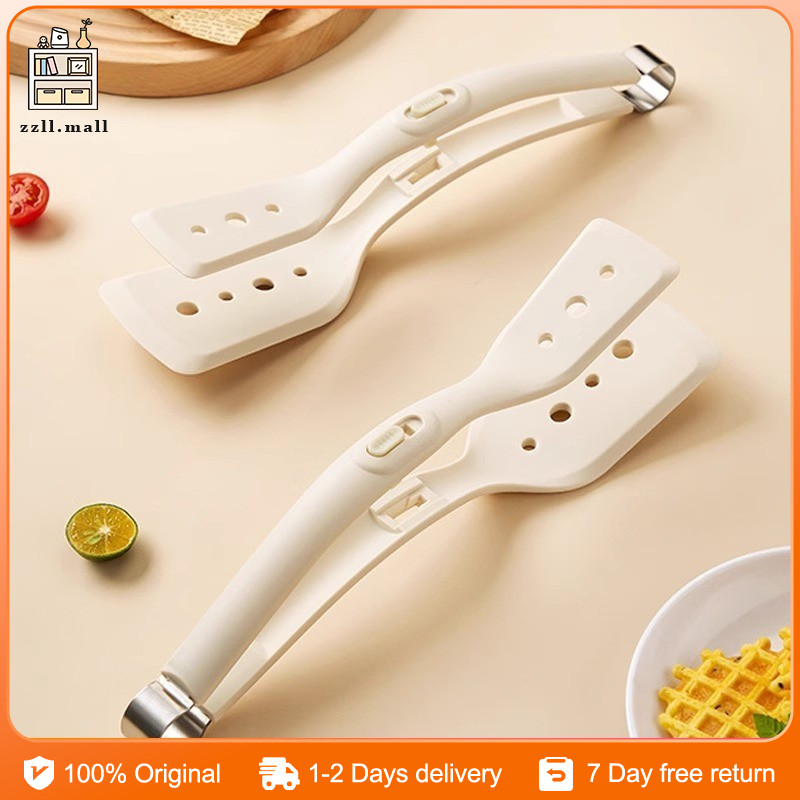 2-in-1 silicone frying tongs kitchen Multifunctional Food tongs Fish ...