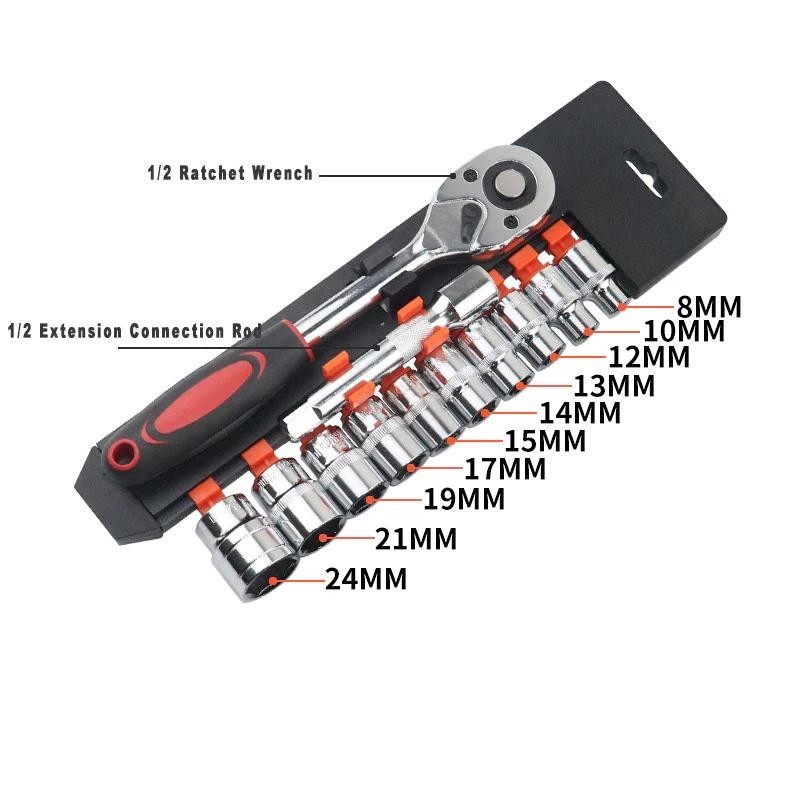 12Pcs 1/2 Inch Drive Ratchet Wrench Set Spanner Tools Rachet Wrench Set ...