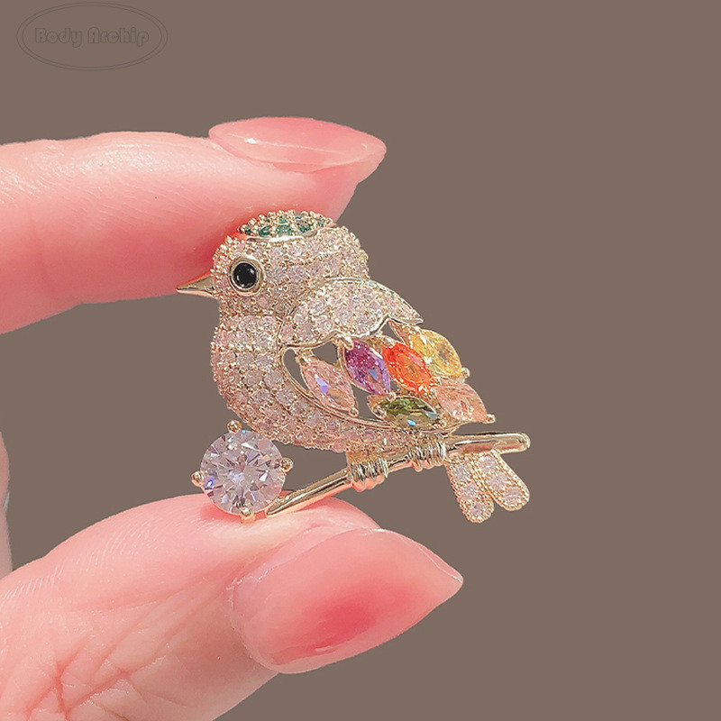 Magpie Bird High-End Brooch High-End Niche Anti-glare Buckle Unique ...