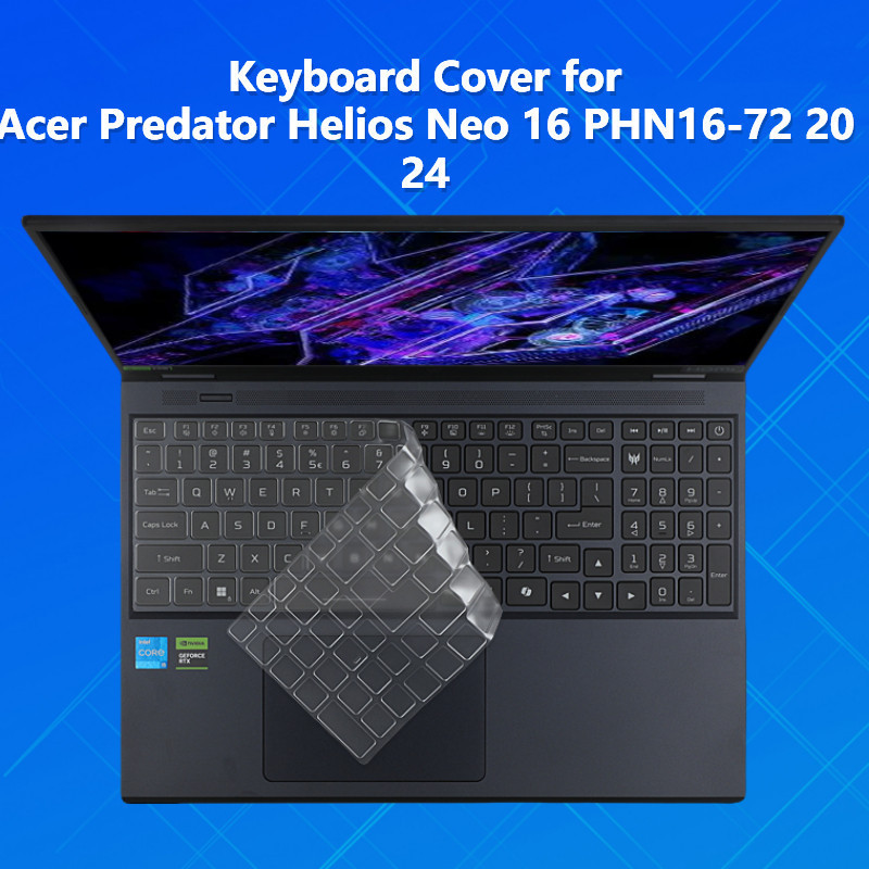 Transparent TPU Keyboard Cover for Acer Predator Helios Neo 16 PHN16-72 ...