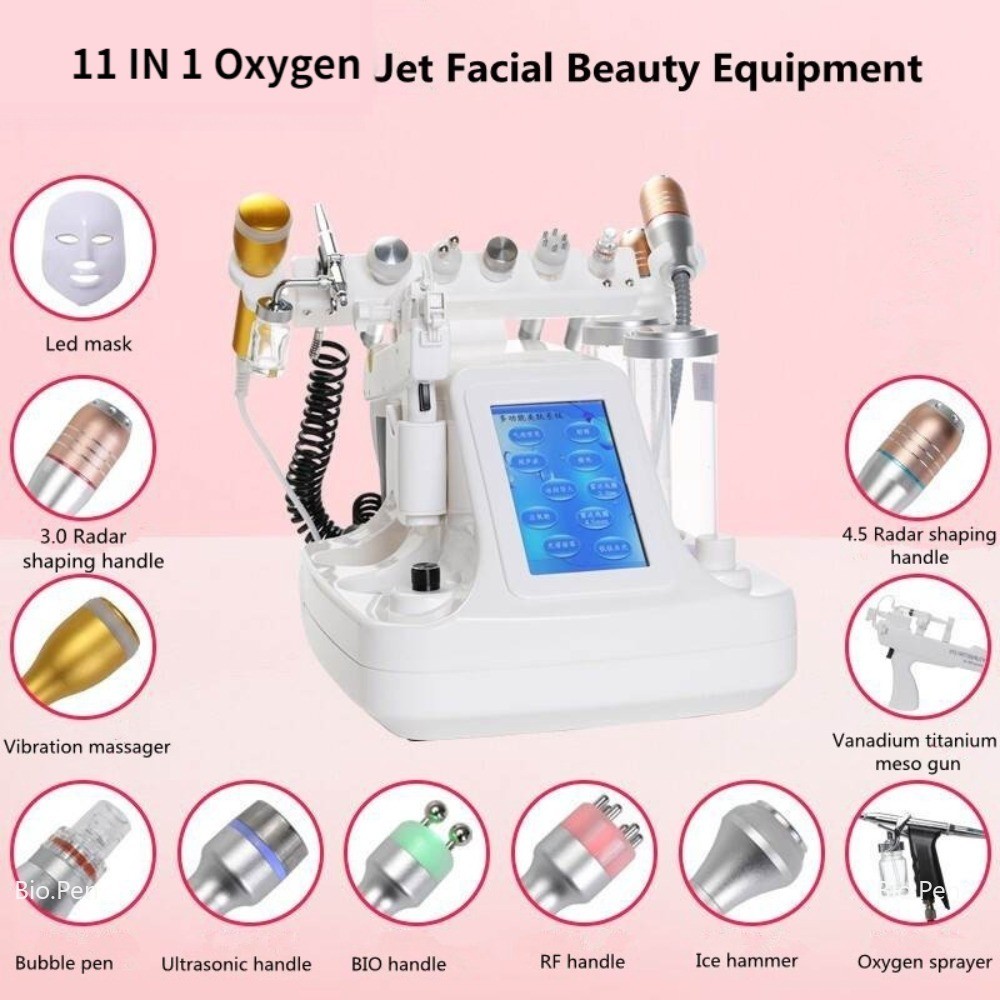 11 in 1 Hydra Dermabrasion RF Bio-lifting Spa Facial Machine Water ...