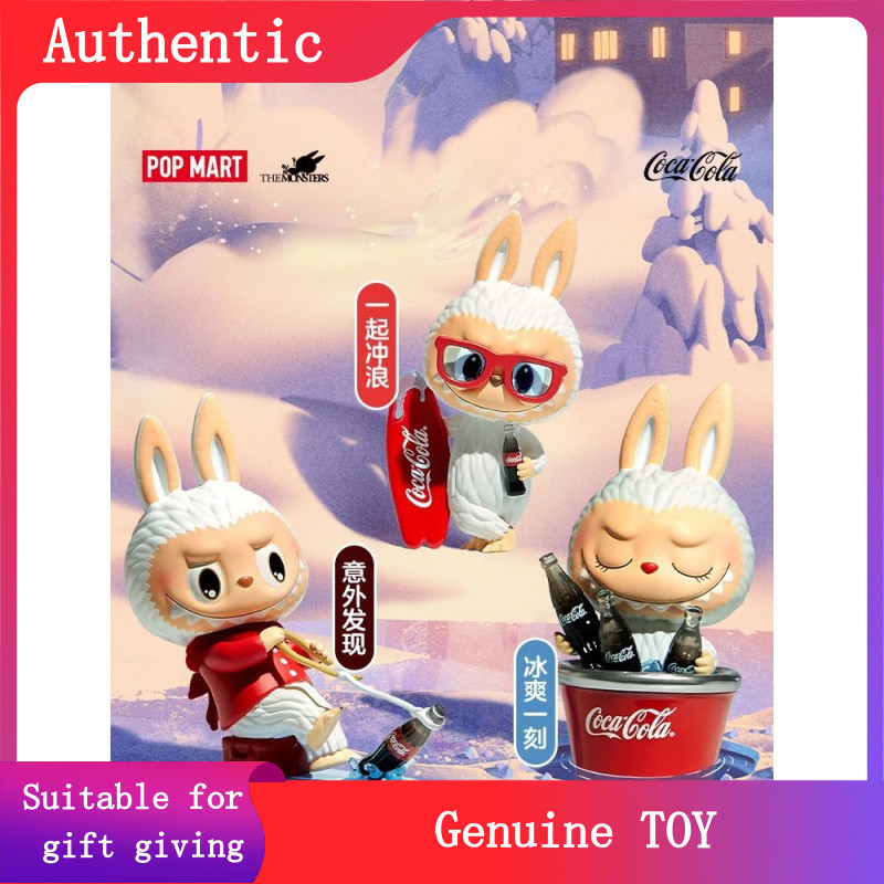 Genuine THE MONSTERS LABUBU Coca Cola series Christmas Gift art toy ...