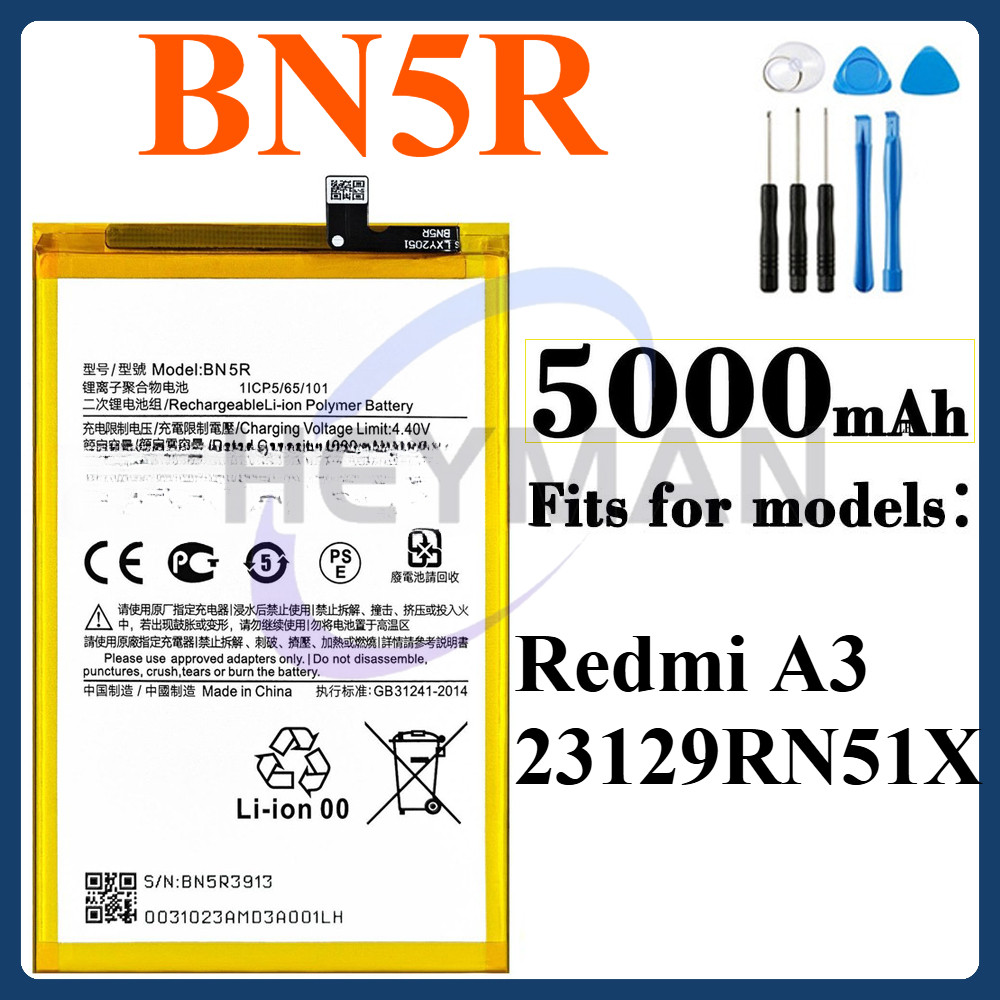 battery For Xiaomi Redmi A3 Mobile Phone Rechargeable Battery BN5R ...