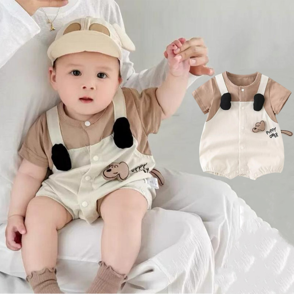 Baby Romper Clothes Summer Short Sleeves Bodysuits Boys Girls Cartoon ...