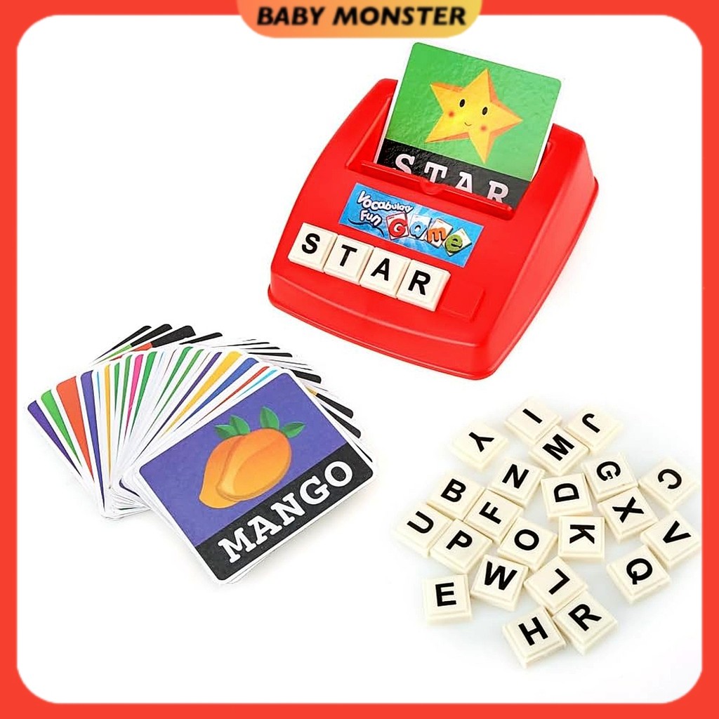 BMS 120pcs Children English Spelling Fun Game Kids Flash Card Literacy ...