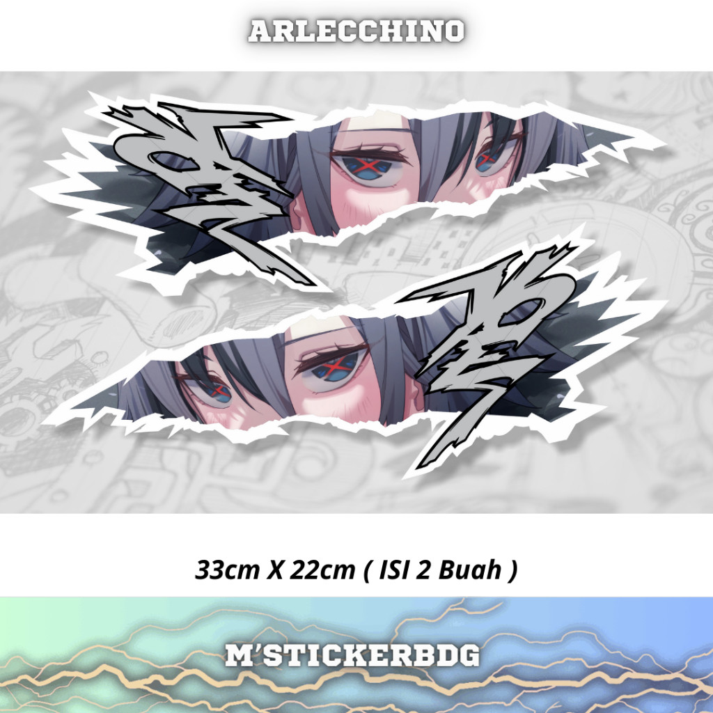 MATA Stripping Sticker All Type Motorcycle Print Arlecchino Genshin ...