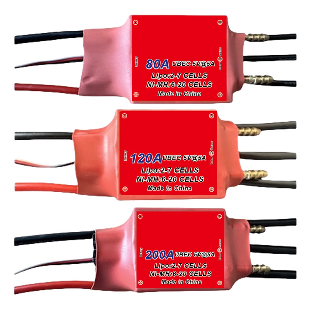 ESC 80A 120A 200A 3-7S Bidirectional Water-Cooled brushless ESC Two-Way ...