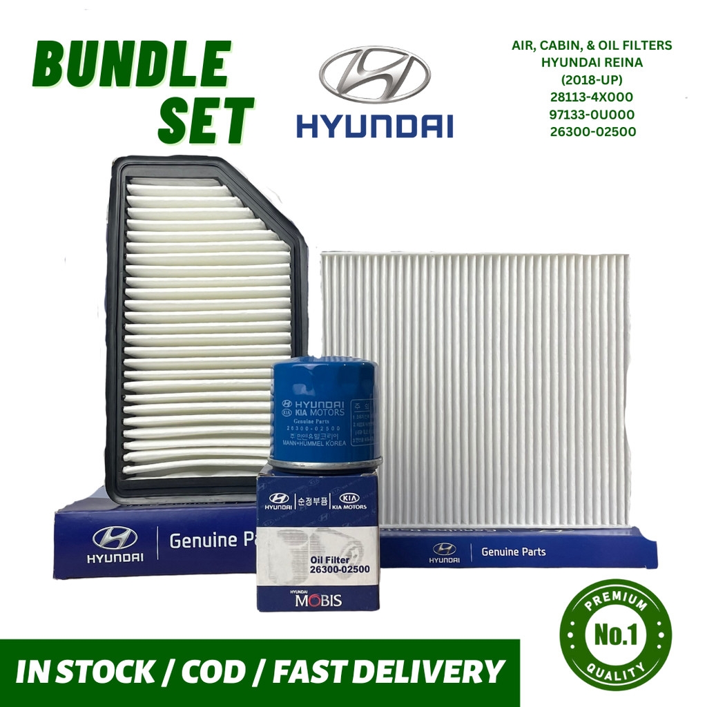 AIR, CABIN, & OIL FILTERS for HYUNDAI REINA (2018-UP) (28113-4X000 ...