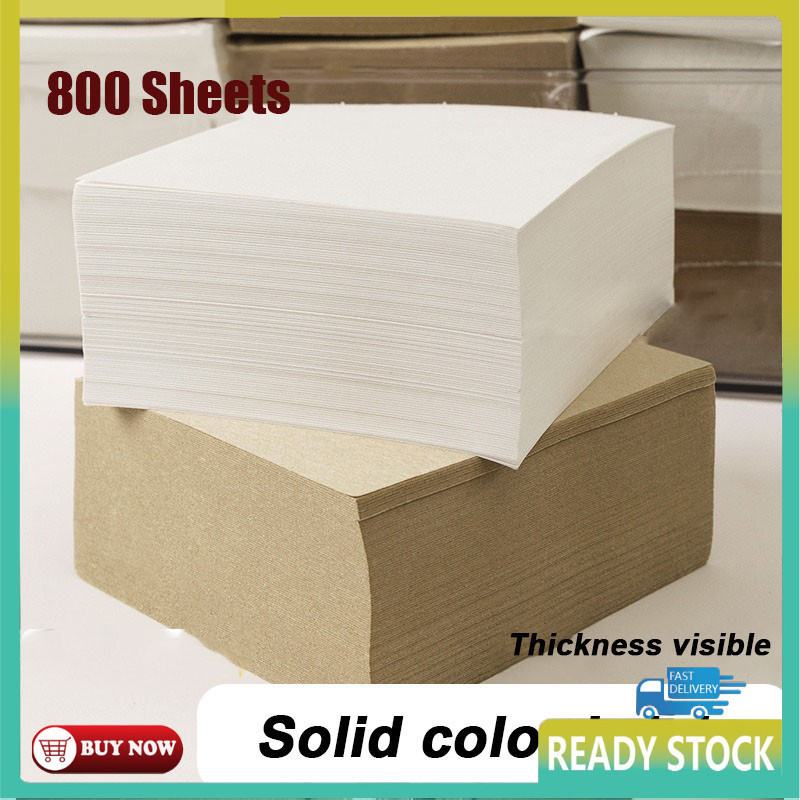 800 Sheets Thick Square Note Paper Blank Scratch Paper Tearable Square ...