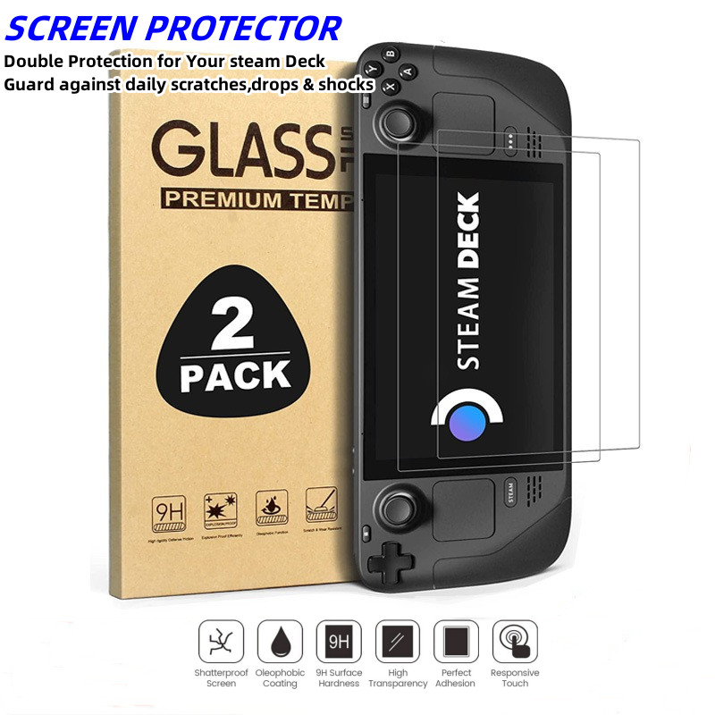 2 Pack for Steam Deck/Steam Deck Oled Screen Protector, Tempered Glass ...