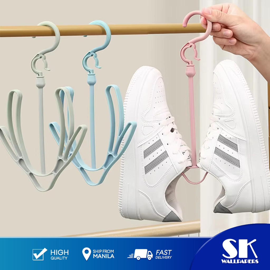 SK Wall Movable Rotating Plastic Drying Shoe Rack Hook 1pc | Shopee ...