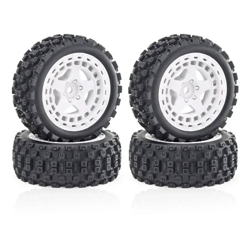 4pcs 69mm Plastic Wheel Rim Rubber Tire Universal For 1/18 2S TYPHON ...