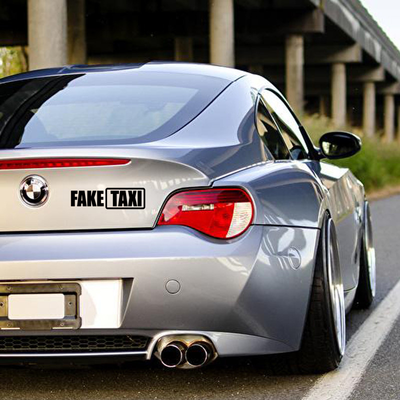 3D Car Stickers FAKE TAXI Rear Windshield Window Glass Auto Bumper Body ...