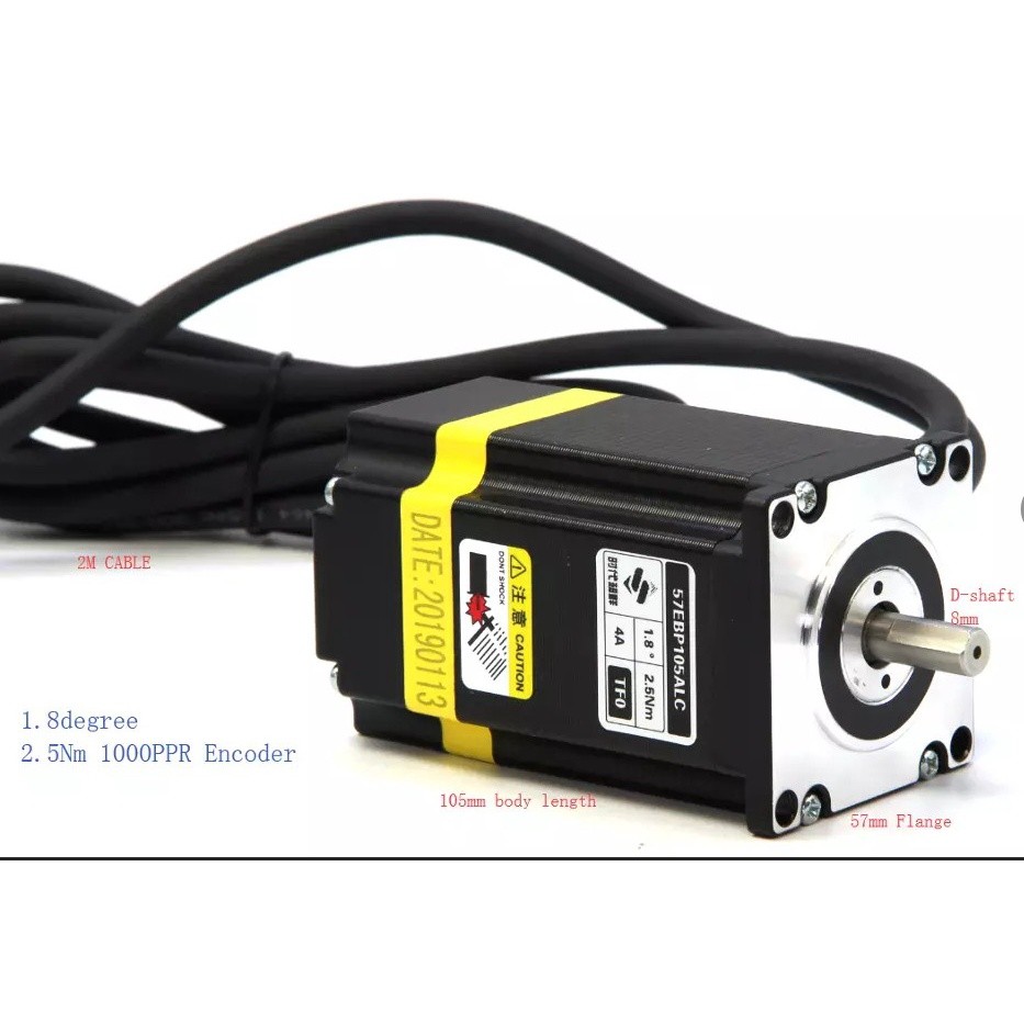 NEW C Kit Nema23 2.5N.m with encoder 1000 line closed loop step servo motor driver HBS57 kit C ...