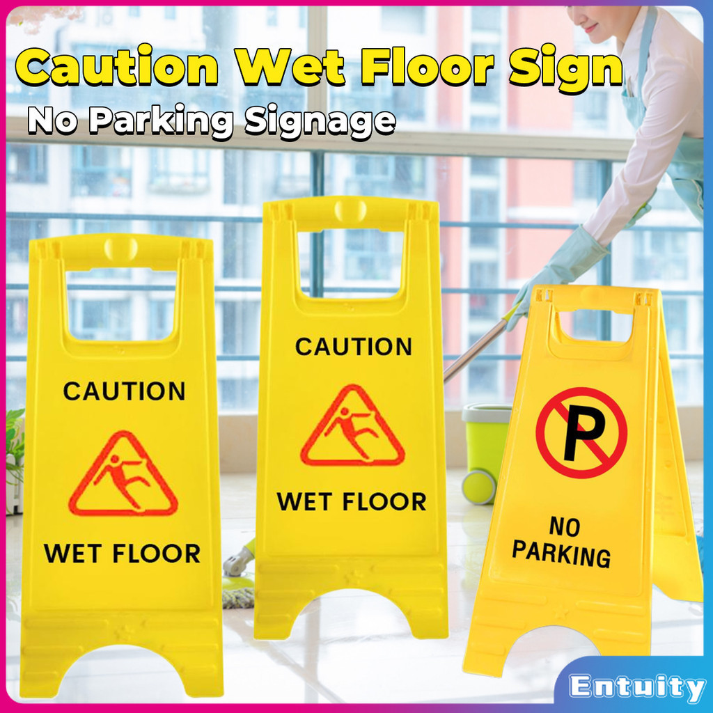 ET Foldable No Parking Signage Caution Wet Floor Signage Eye-catching ...