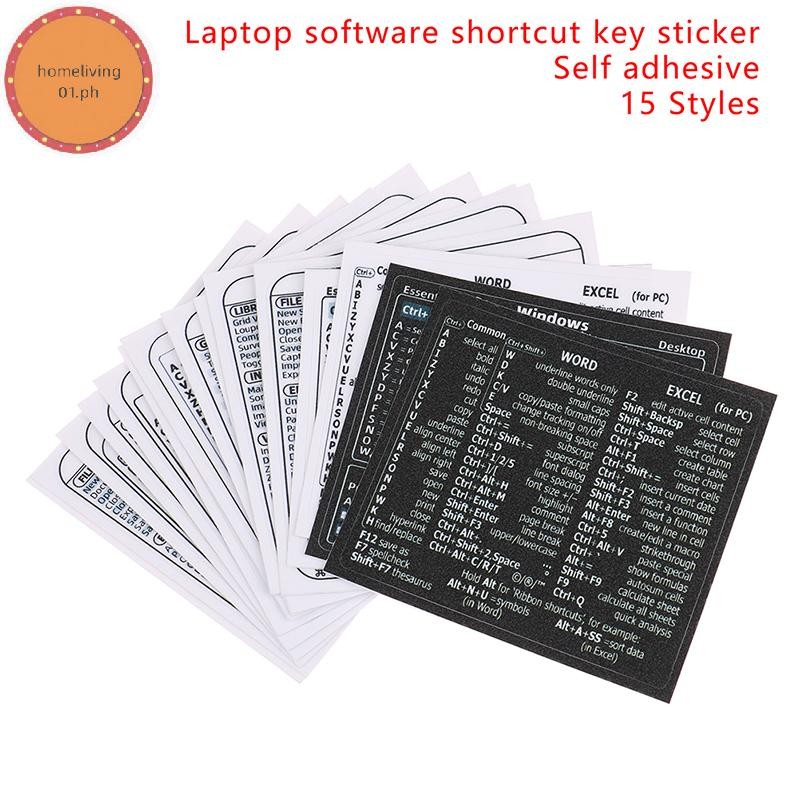 homeliving01 14 Windows PC Reference Keyboard Shortcut Sticker Adhesive ...