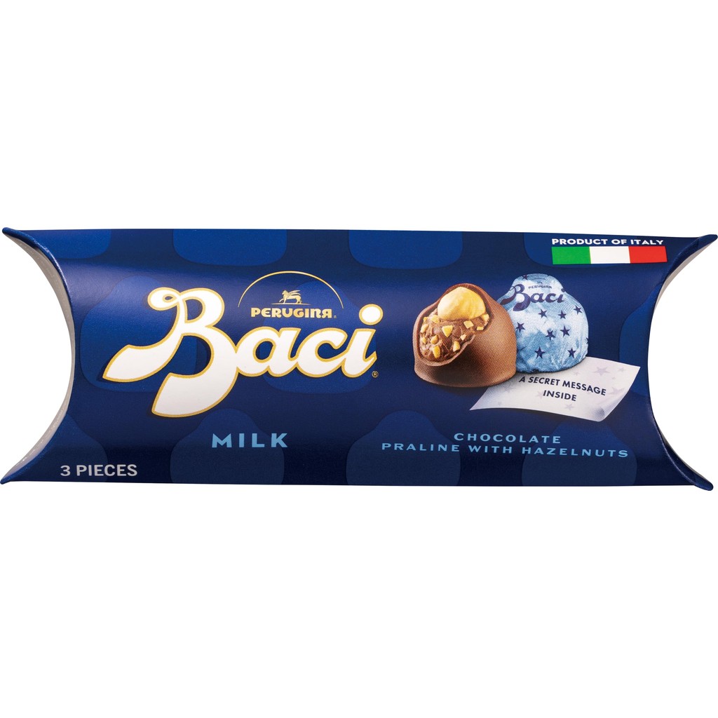 BACI Milk Chocolate Box of 3 Individually Wrapped Made in Italy Gift ...