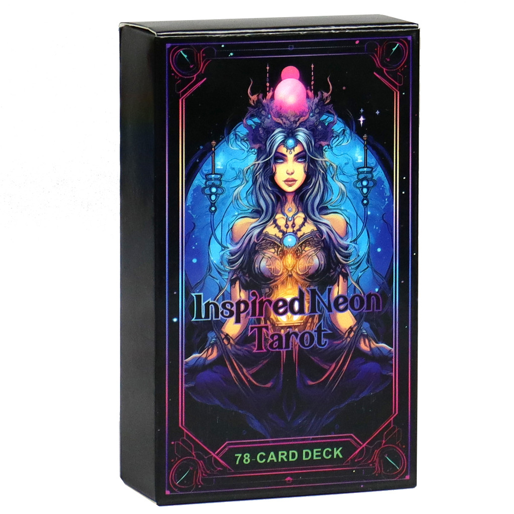 English Version Inspired Neon Tarot Cards 10.3x6cm For Family Party ...