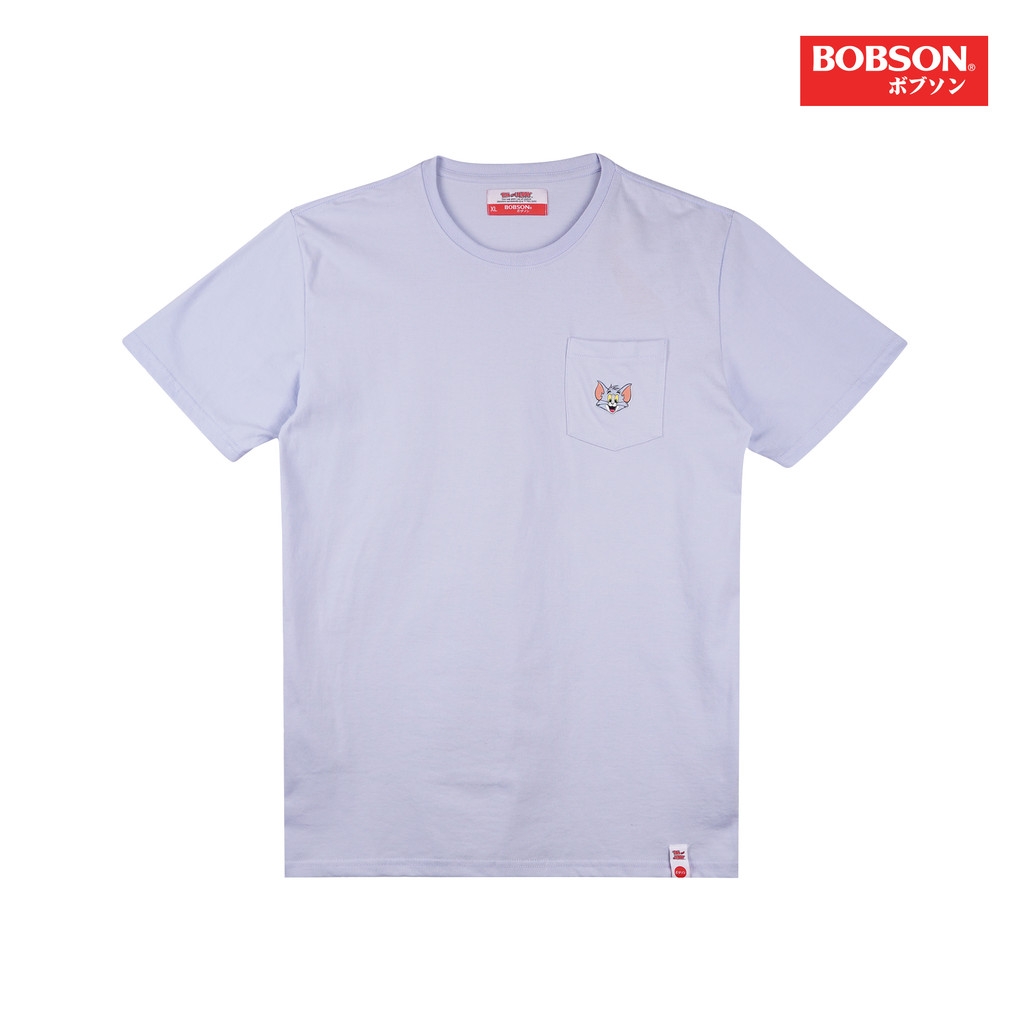 Bobson Japanese X Tom and Jerry Men's Basic Tees with chest pocket Slim ...