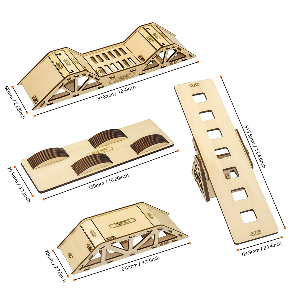 Arch Bridge with 20PCS Traffic Cones Roadblock Off Road Obstacle RC ...