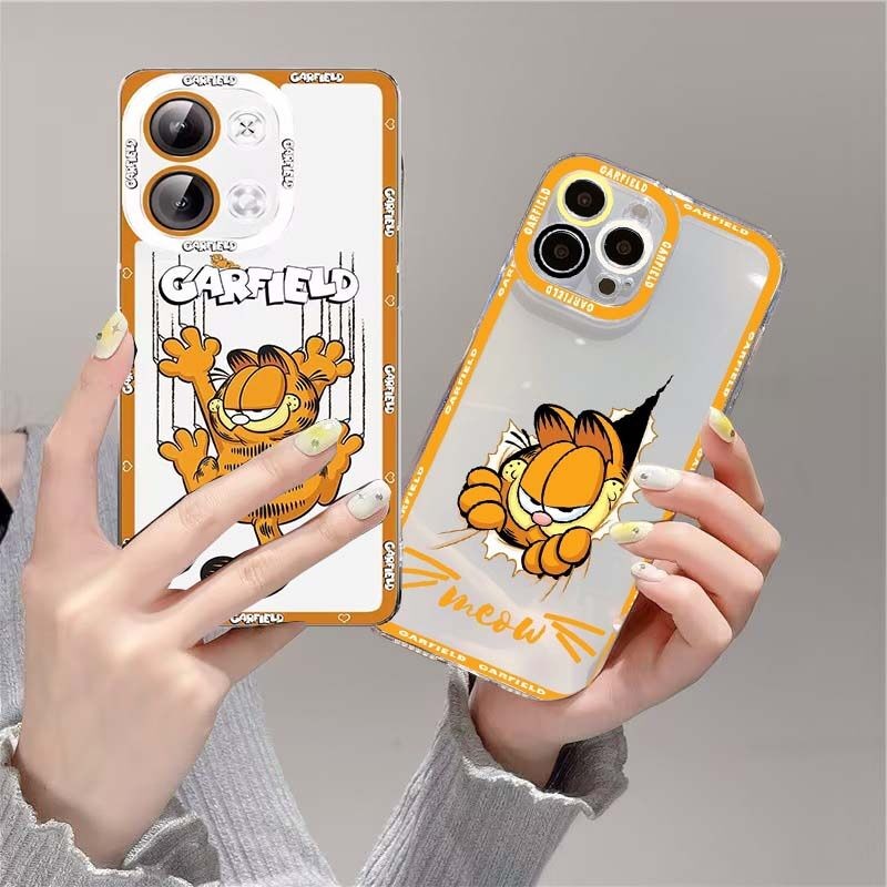 Cartoon Garfield Case For Samsung Galaxy A16 A35 A06 A55 A14 A54 A53 ...