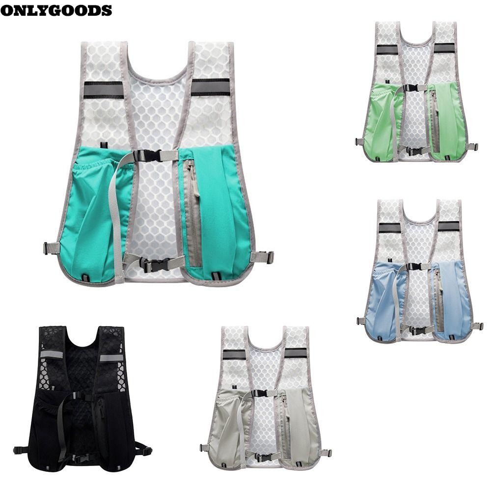 ONLY Running Water Bottle Storage Vest, Waterproof Nylon Reflective ...