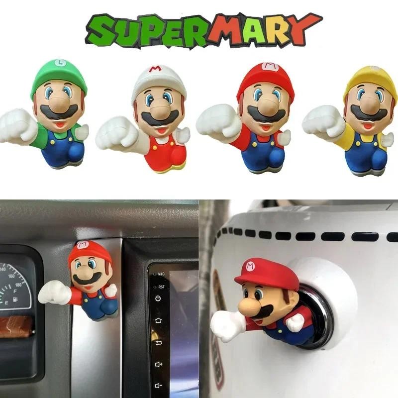 Creative 3D Super Mario Bros Car Center Console Decoration Resin Mario ...