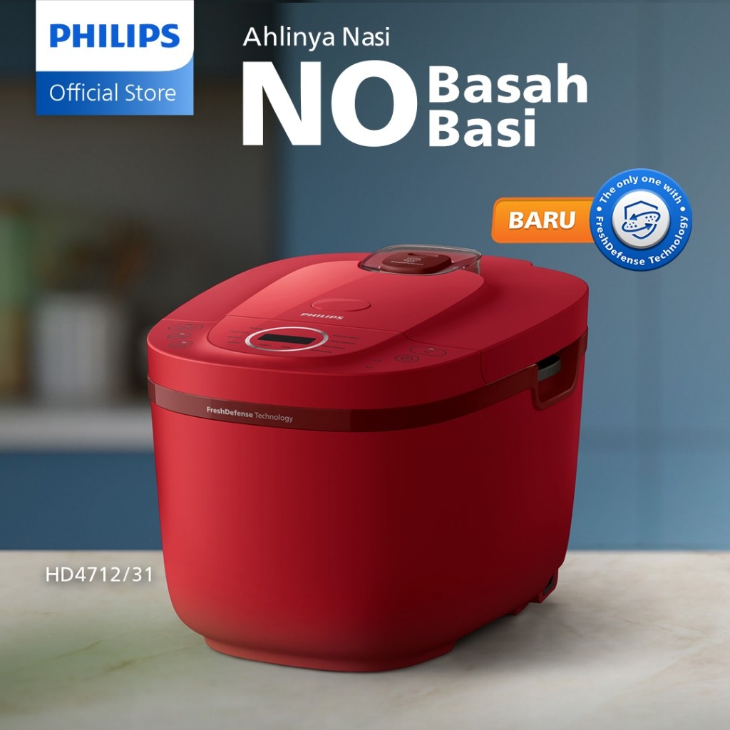 MERAH Philips Digital Rice Cooker Magicom 1.8 L - 3000 Digital Series ...