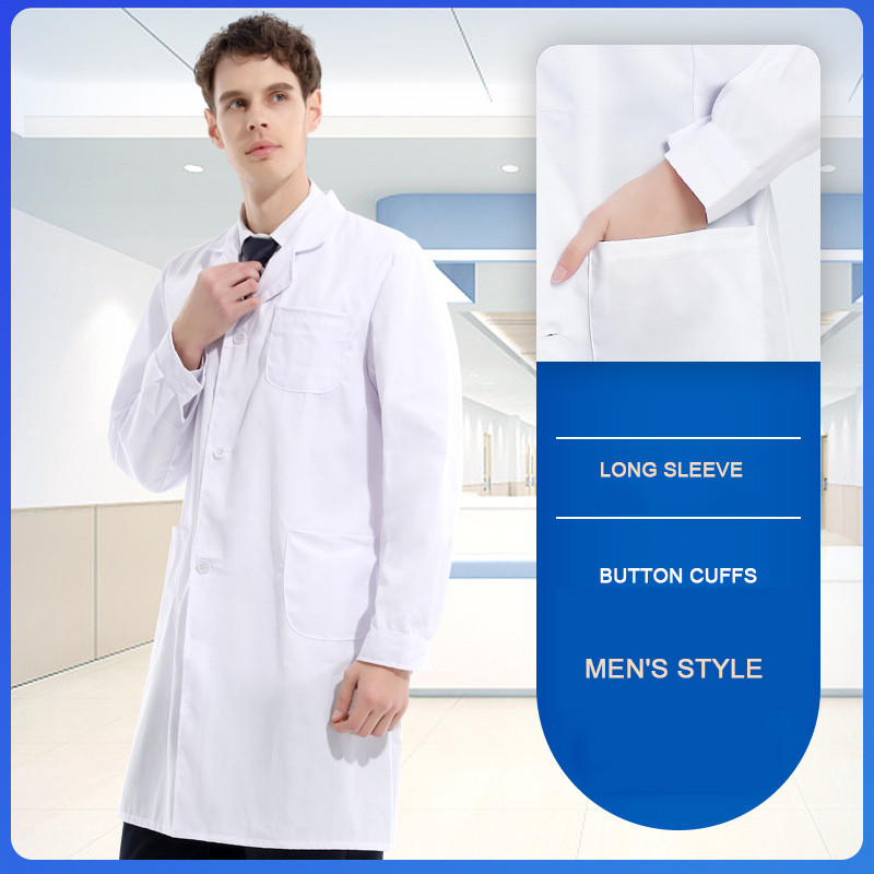 Lab Gown White Short Sleeve Lab Coat Doctor Laboratory Gown White Coat ...