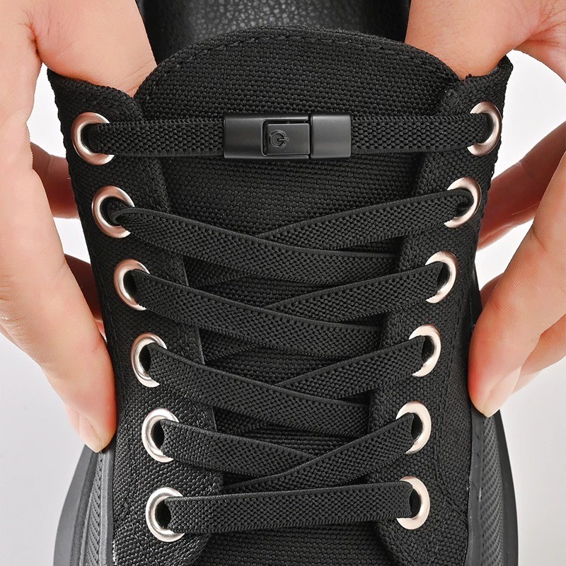 No Tie ShoeLaces Press Lock Shoe laces Without Ties Elastic ShoeLaces ...