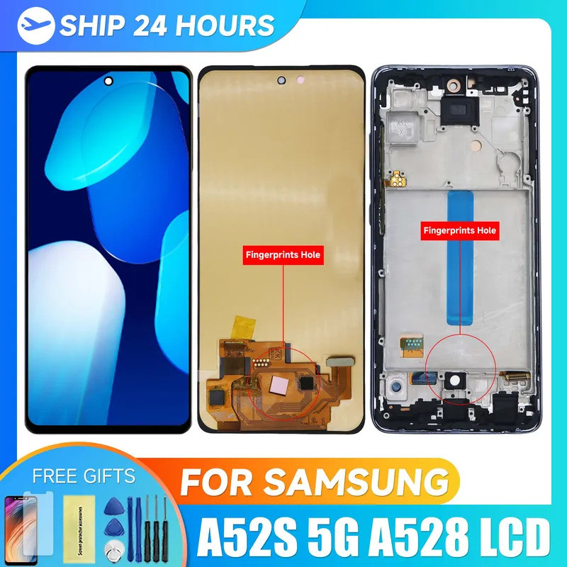A52S 5G For Samsung 6.5''For AMOLED A528 A528B A528B/DS A528N LCD ...