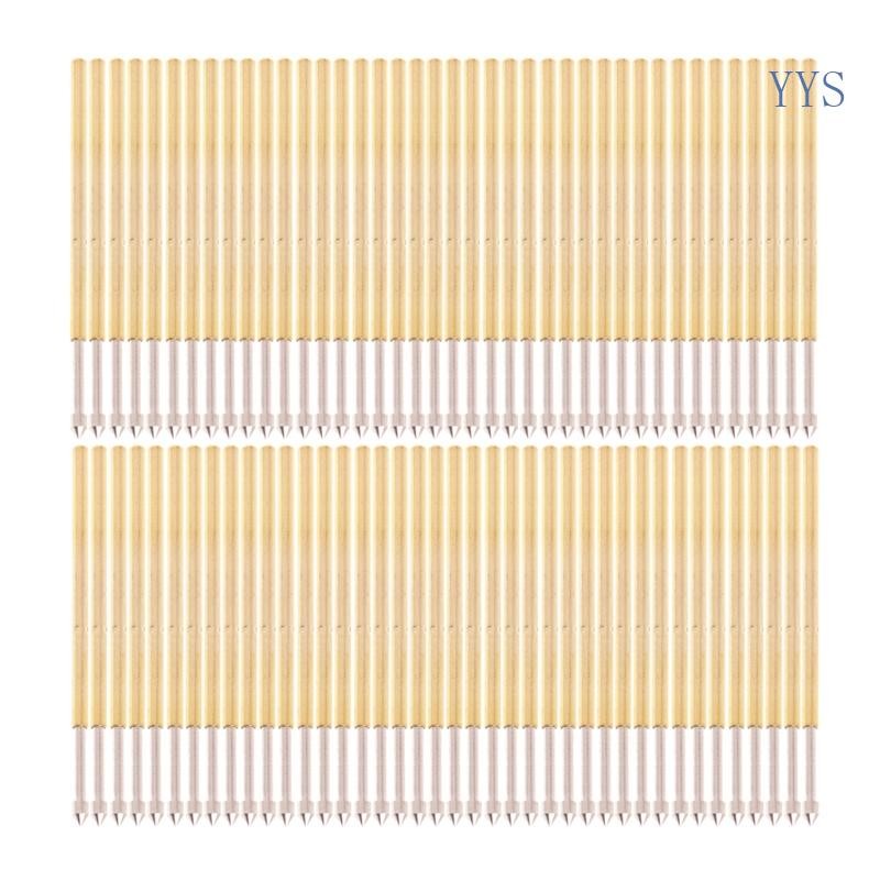 YYS 100 Pcs 1 Set Professional Spring Test Probe Pogo Pin P100-E2 Dia 1 ...