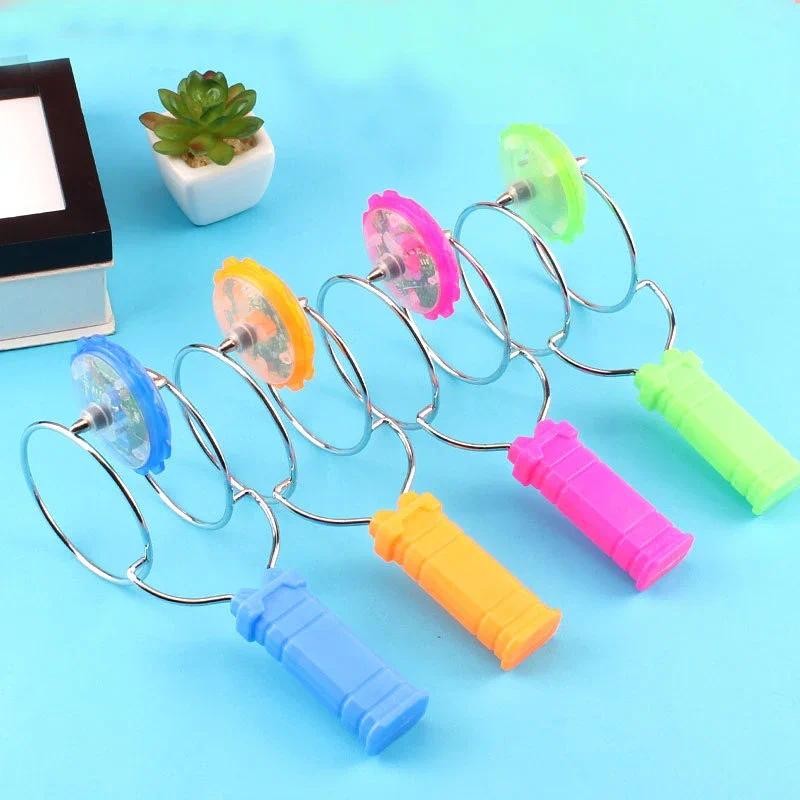 Led Magic Magnetic Orbit Spinning Top Toy Creative Hand Cranked Color ...