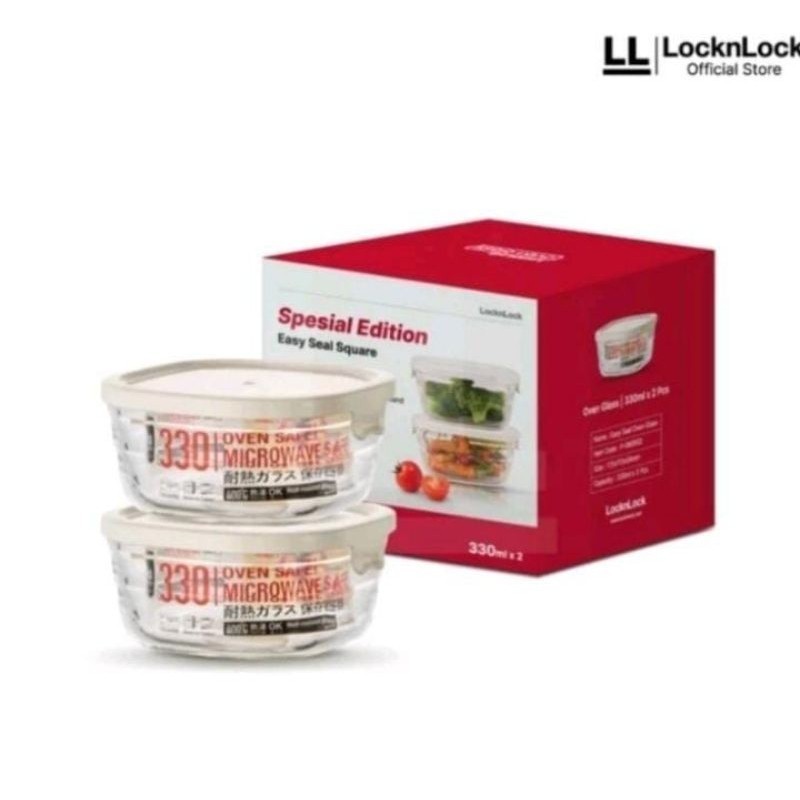 Locknlock Oven Glass Baby Food Container contains 2Pcs MPASI Glass ...