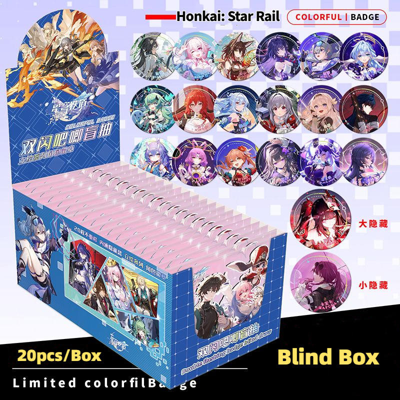 Honkai: Star Rail Flash Badge Pins 75mm Blind Box, Collectible Pins ...