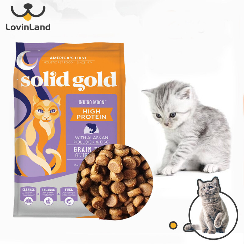 Solid Gold 5.44kg/1.36kg Dry Cat Food with Digestive Probiotics for Cats Grain & Gluten Free ...