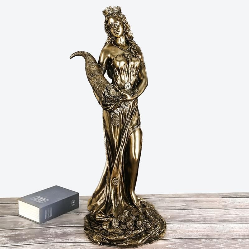 Ancient Greek Roman Goddess of Fortune decor Blindfolded buena Fortuna ...
