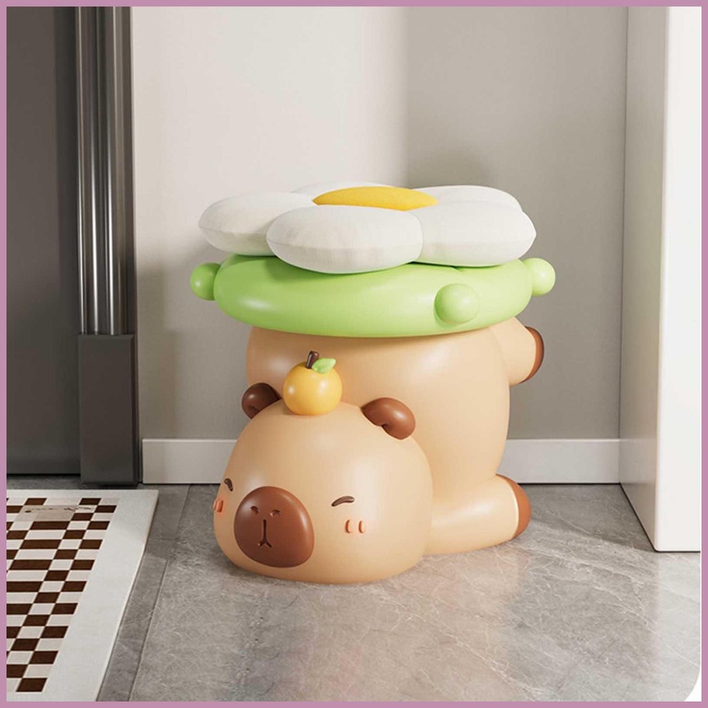 Animal Foot Stool Capybara Shoe Changing Stool Seat Cushion Foot Rest ...