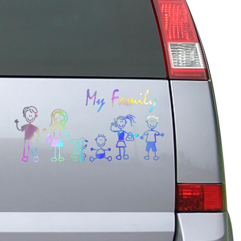 웃Family Car Stickers Stick Figure Family Decals Family Stickers For Car ...