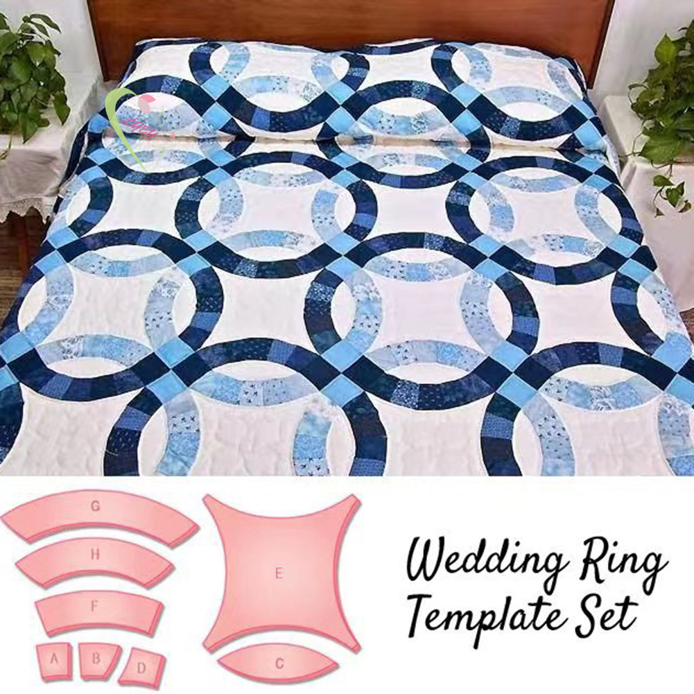 Double Wedding Rings Templates Set Plastic Quilting Template Ruler For ...