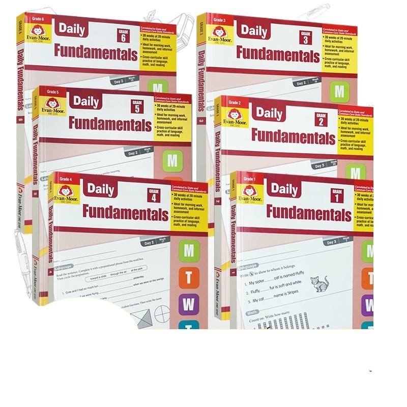 ∨Evan-Moor Daily Fundamentals TE 每日练习系列 基础知识 完整版 美国加州原版进口教辅 evanmoor 数学 ...