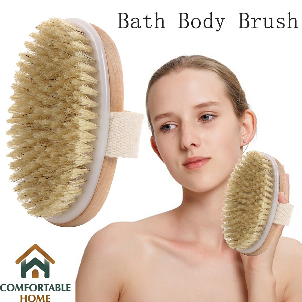 CHS SPA Brush Bathing Brush Dry Skin Body Soft Natural Bristle without ...