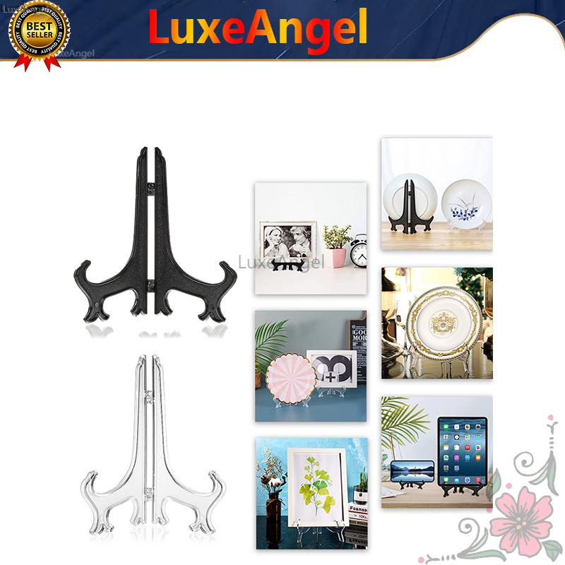 Round ceramic plate rack Gift hanging rack tray rack Folding plastic ...