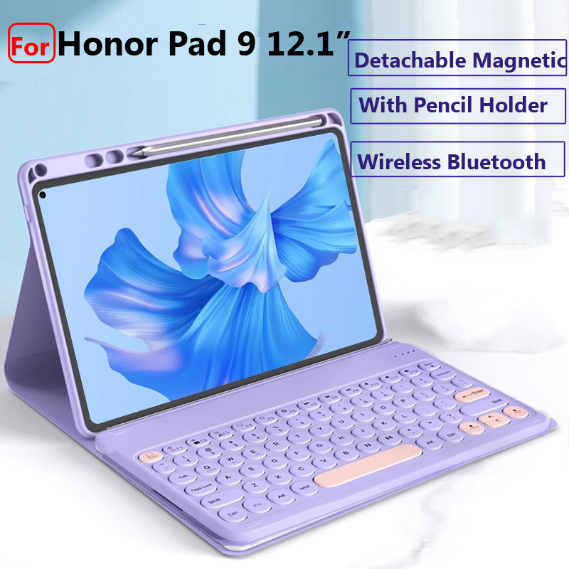 Magnetic Bluetooth Keyboard Case for Honor Pad 9 12.1 Inch GT Pro 12.3 ...