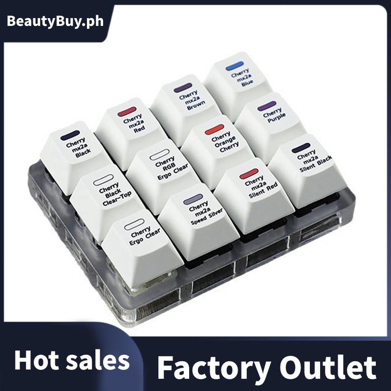 Cherry MX2A Key Switch Tester 12-Key Mechanical Keyboard Sampler Switch ...