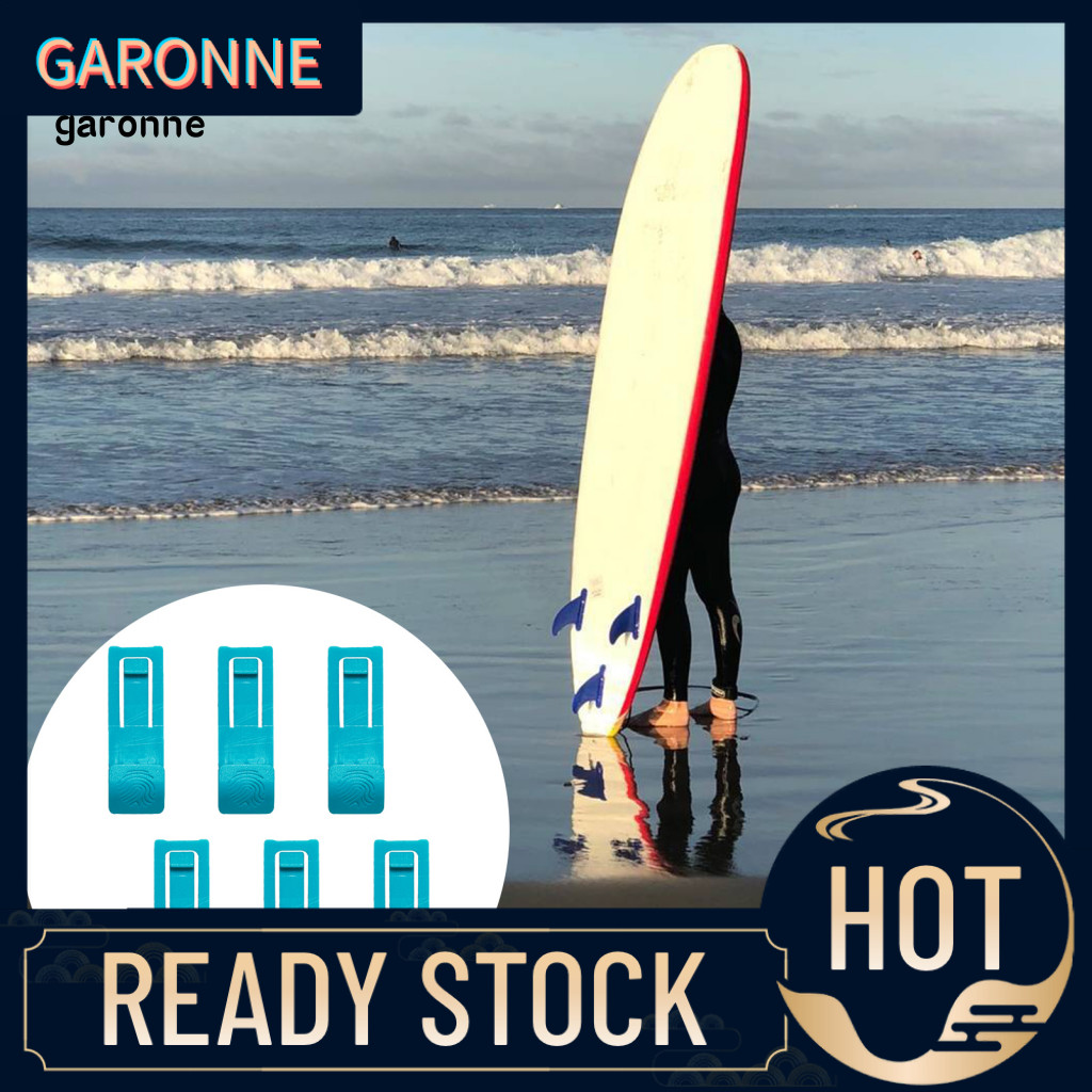 GAR Plastic Surfboard Fins 6pcs Durable Surfboard Fins for Longboard Paddleboard Easy Install ...