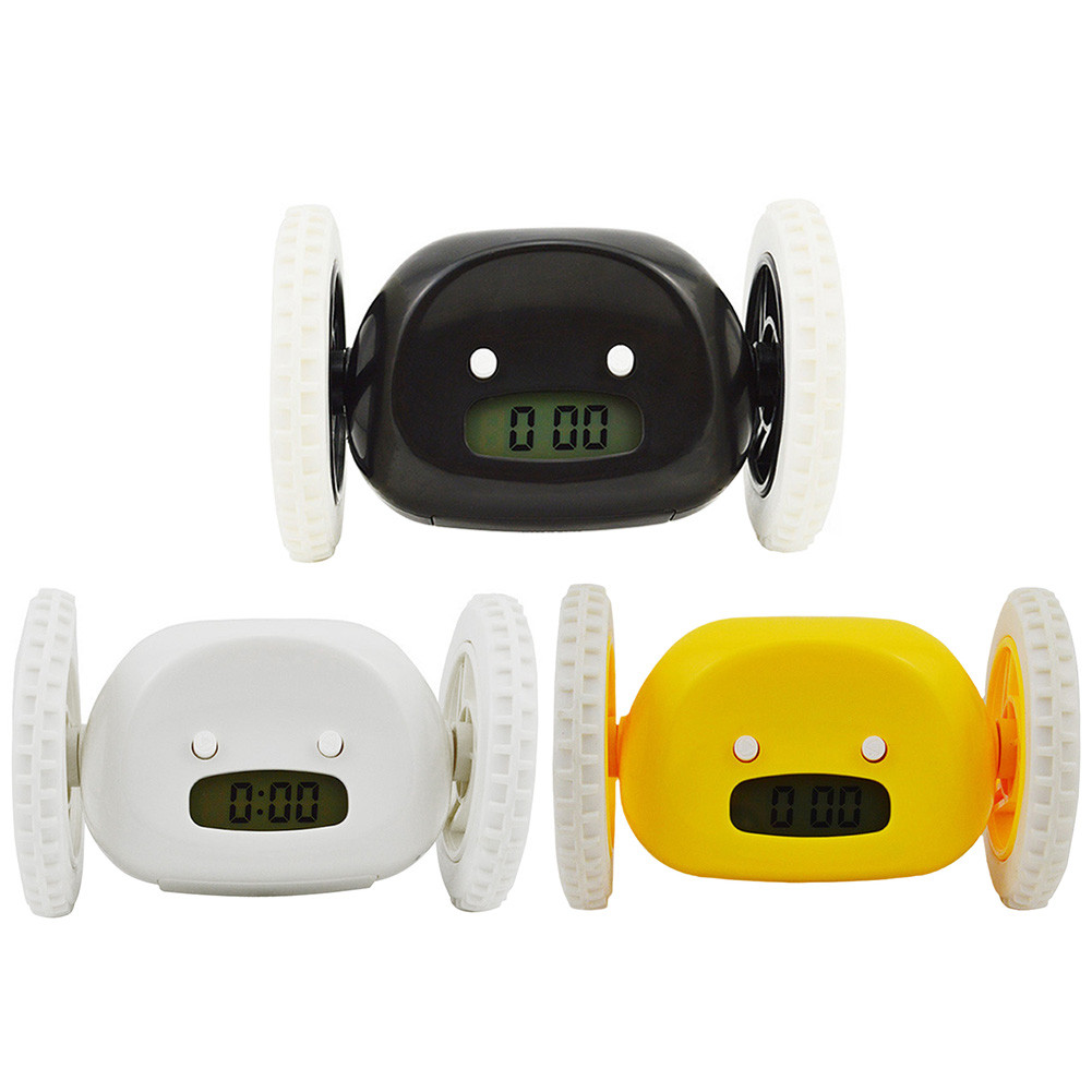 justeasybuy Jumping Alarm Clock Move Jump Roll Run Away Robot Alarm ...