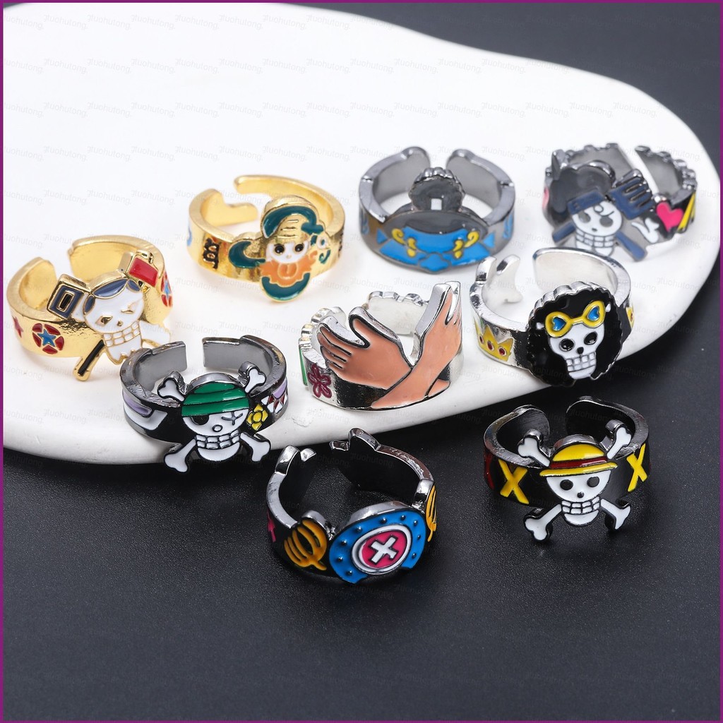 HT2 One Piece Luffy Tony Tony Chopper Roronoa Zoro Anime Ring COSPLAY ...