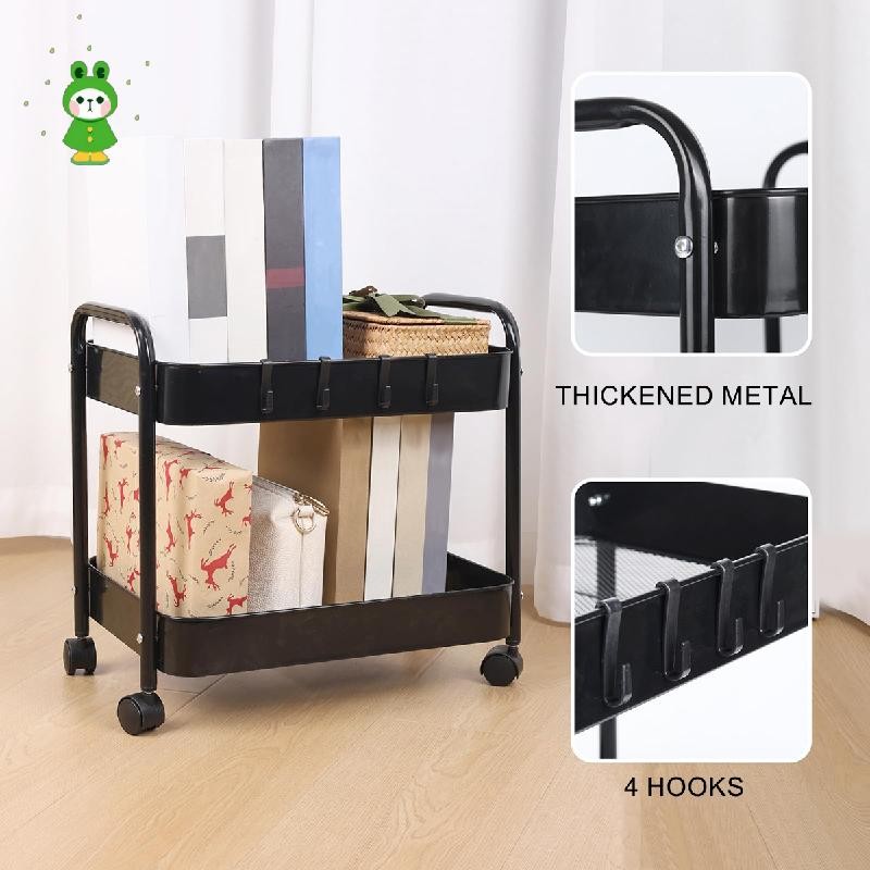 All-Steel Storage Trolley with Baffle and Casters - Under-Table & Side ...